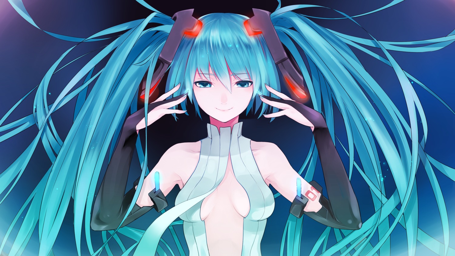settyaro vocaloid vocaloid append hatsune miku miku append cleavage | #208957 | yande.re